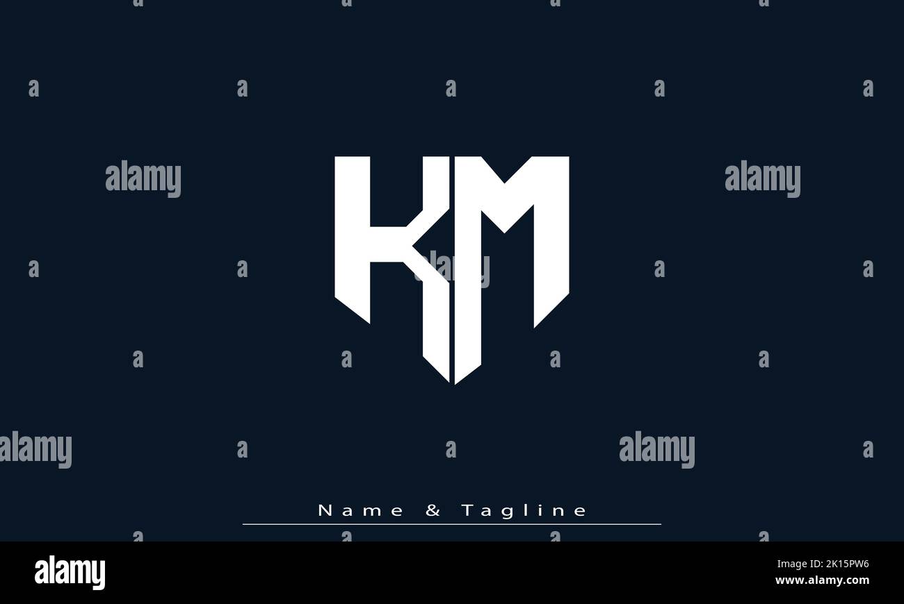 Alphabet letters Initials Monogram logo KM , MK Stock Vector Image ...