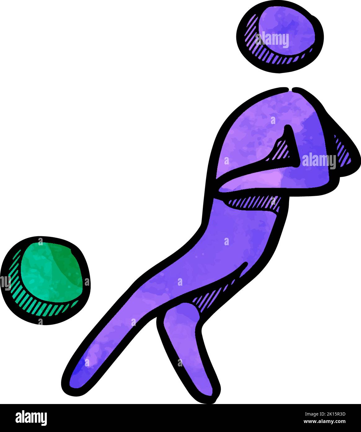 Football player dribbling hand Stock Vector Images - Alamy