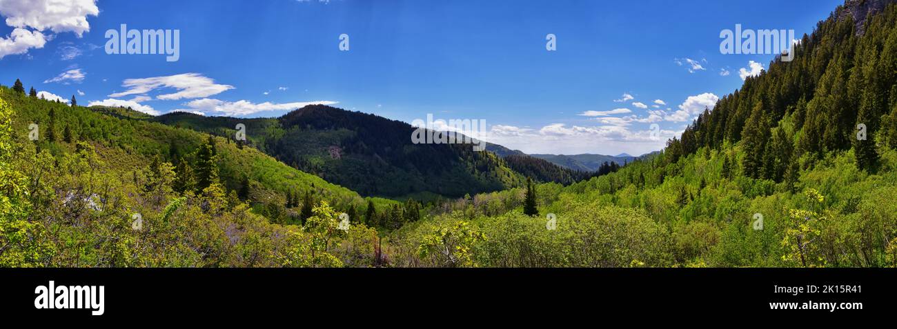 Silver Lake Flat Reservoir views of mountains from hiking trail above ...