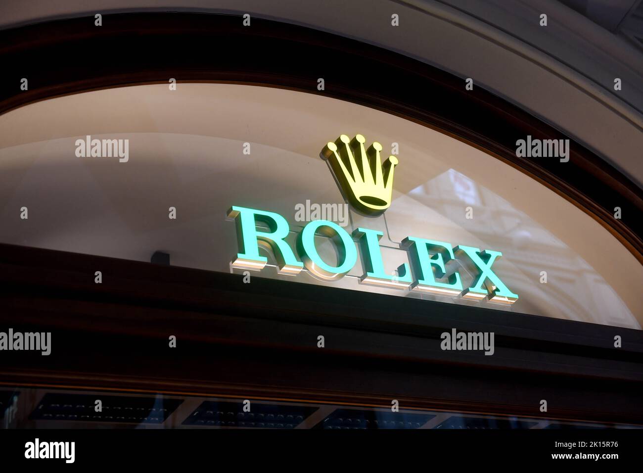 A Rolex sign seen at the Gum building Stock Photo - Alamy