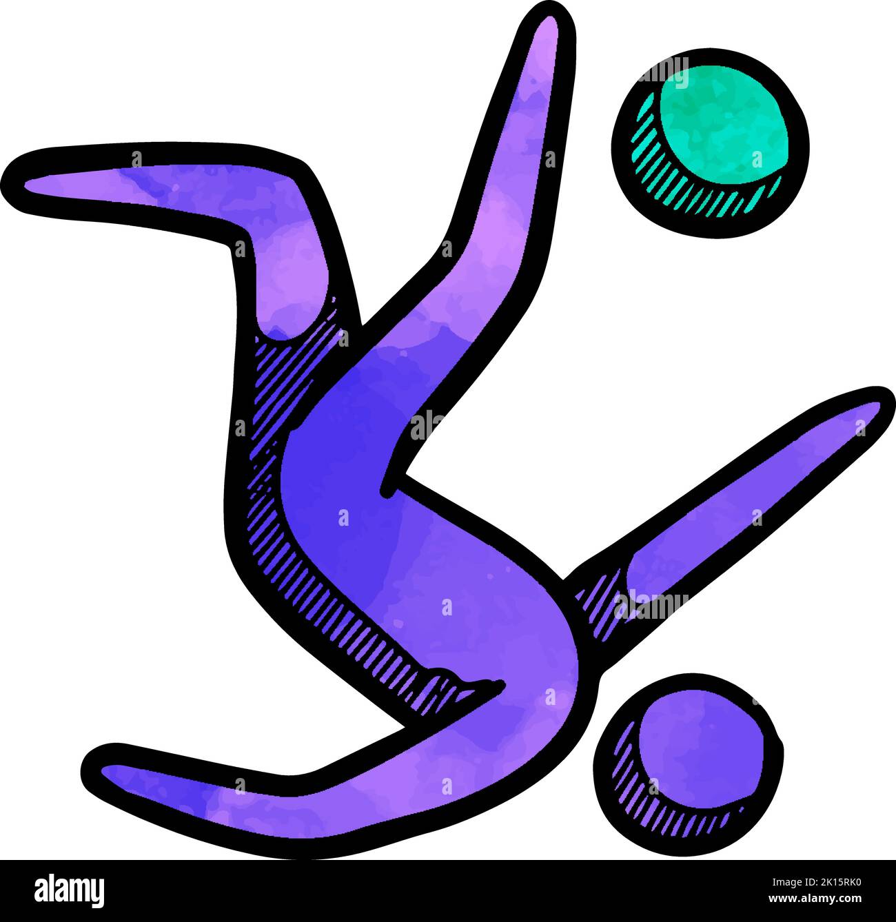 Football player dribbling hand Stock Vector Images - Alamy