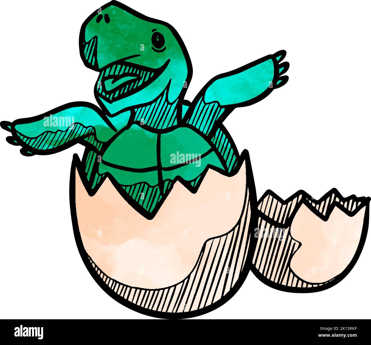 Watercolor style tortoise hatching icon Stock Vector Image & Art - Alamy