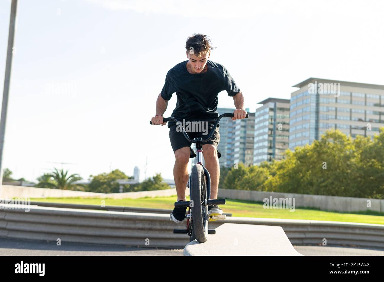 Man on bmx bike summer hi-res stock photography and images - Alamy