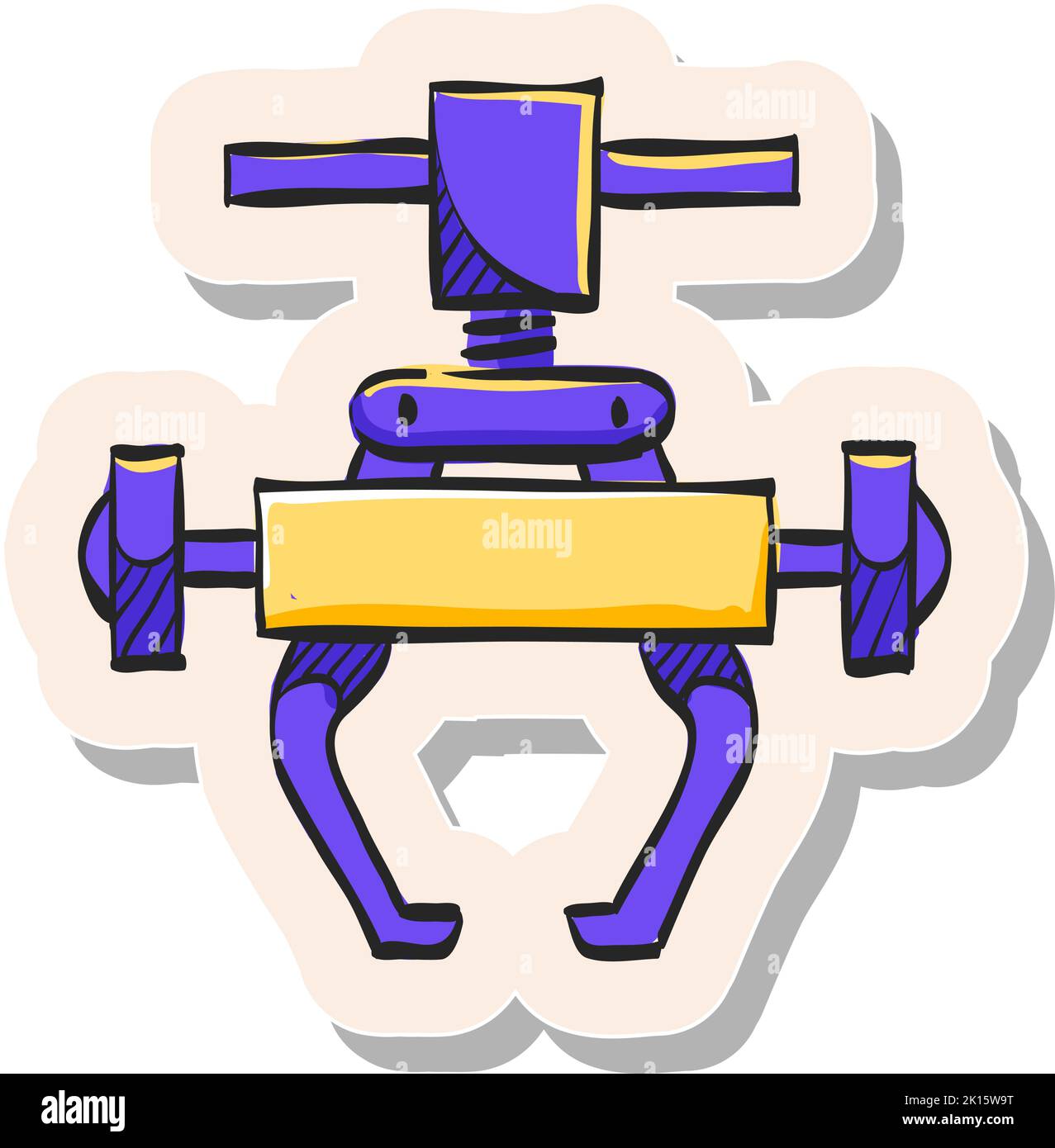 Hand drawn Bicycle tool icon in sticker style vector illustration Stock ...