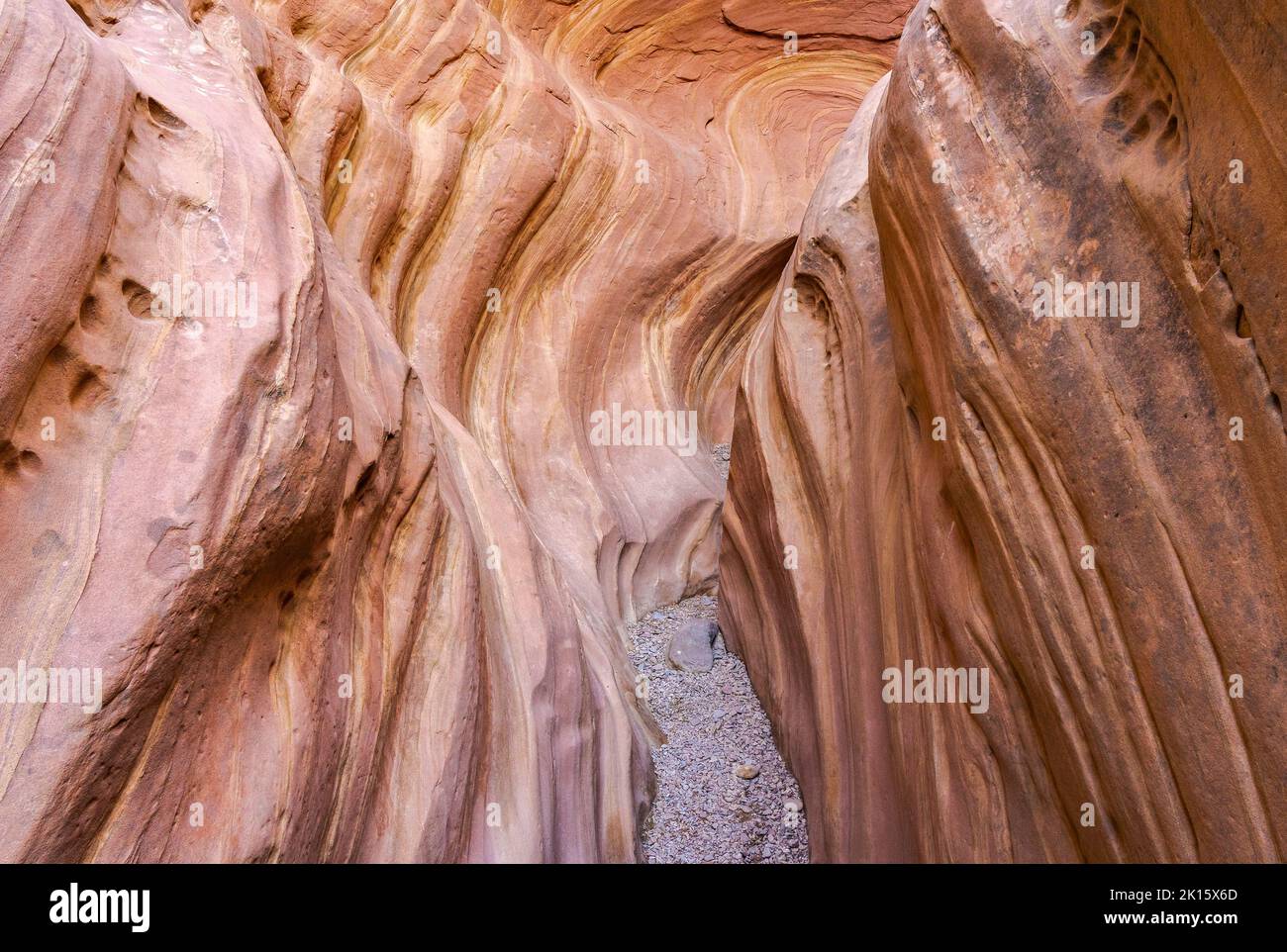 From above narrow curvy path going near rough sandstone walls of Little ...