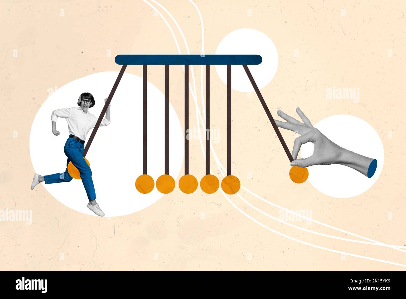 Creative 3d collage artwork postcard poster magazine sketch of person ...