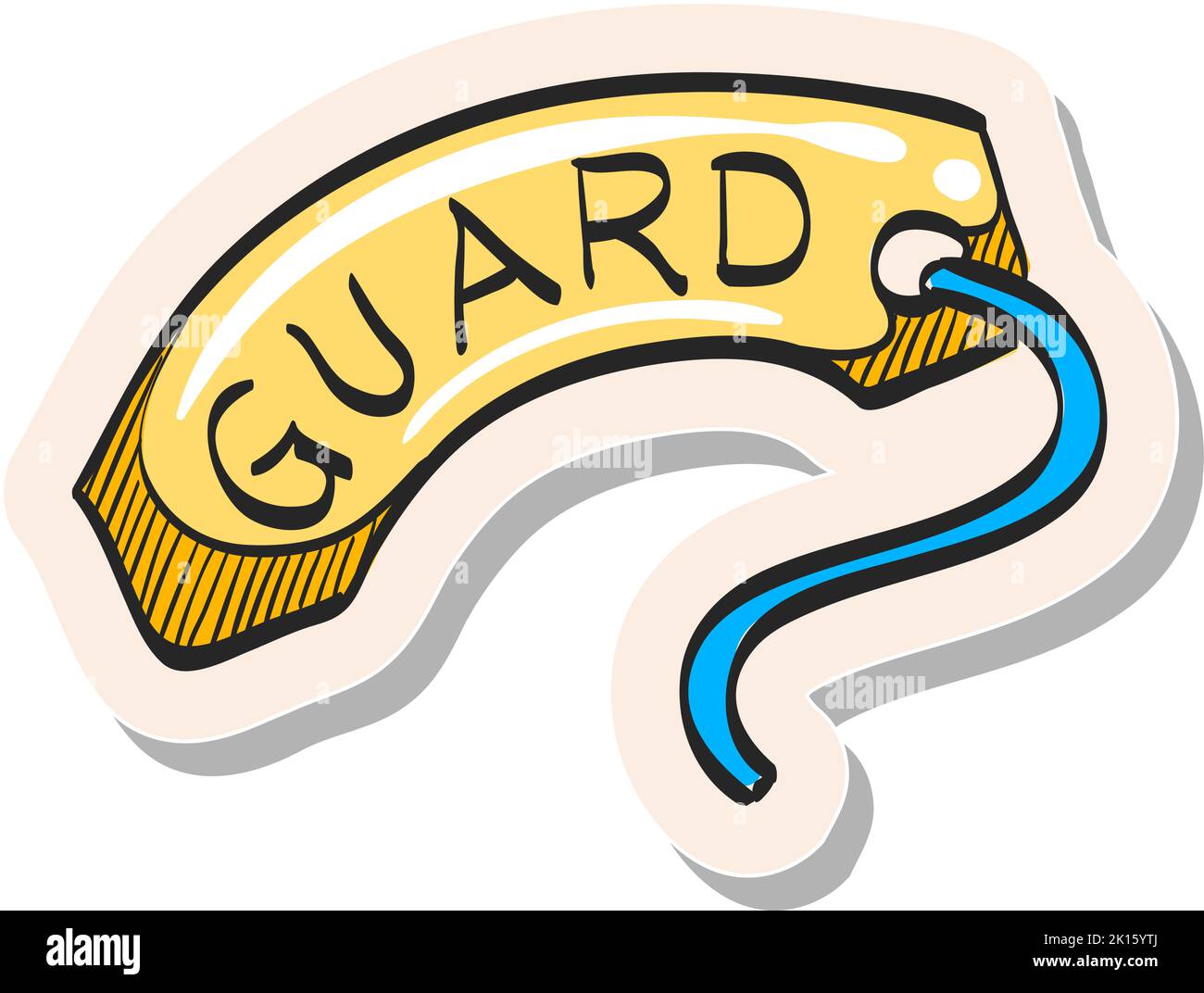Hand drawn Rescue tube icon in sticker style vector illustration Stock ...