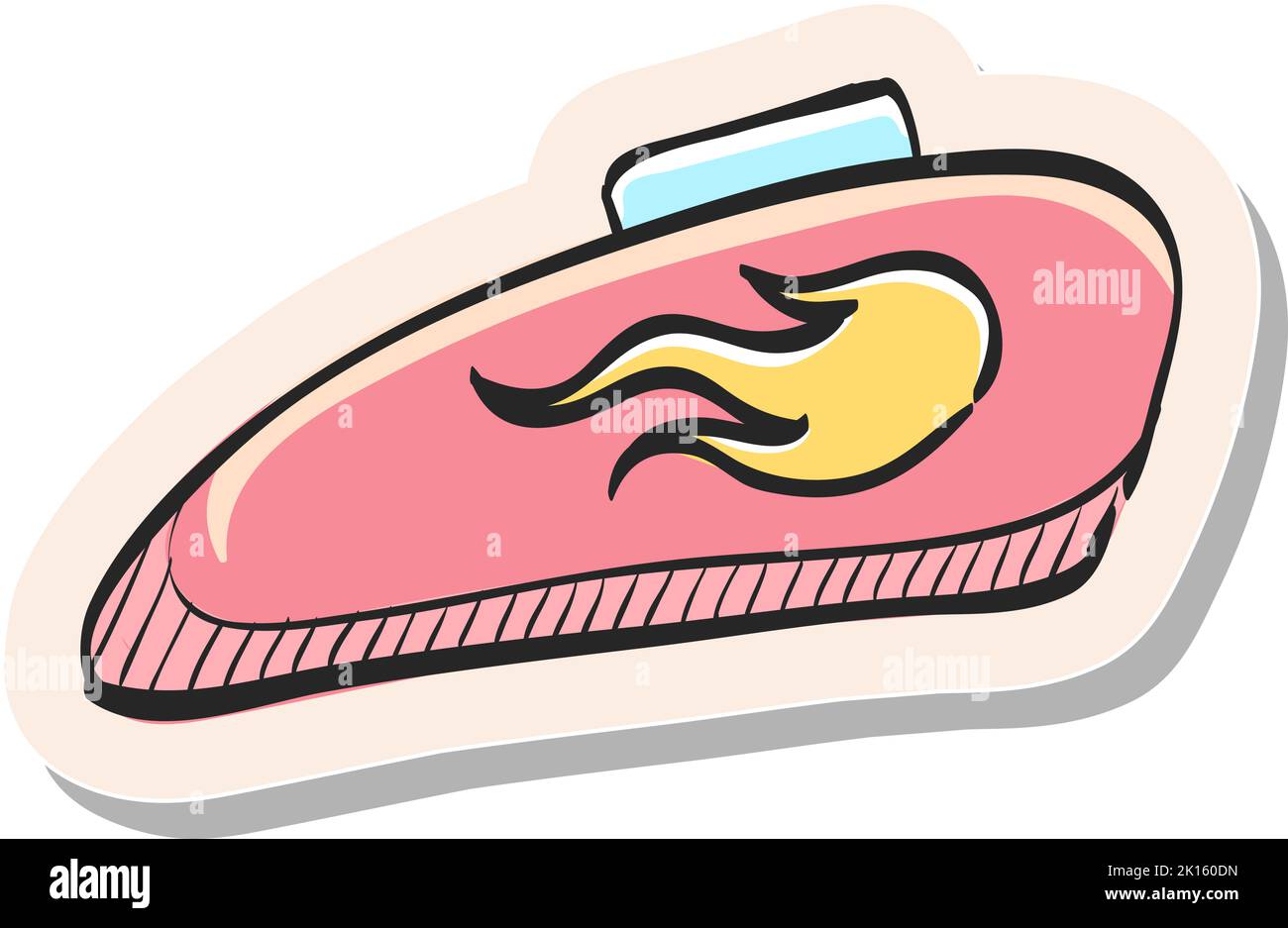 Hand drawn Motorcycle gas tank icon in sticker style vector ...