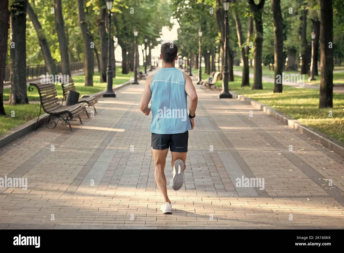 Back view running man in hi-res stock photography and images - Alamy
