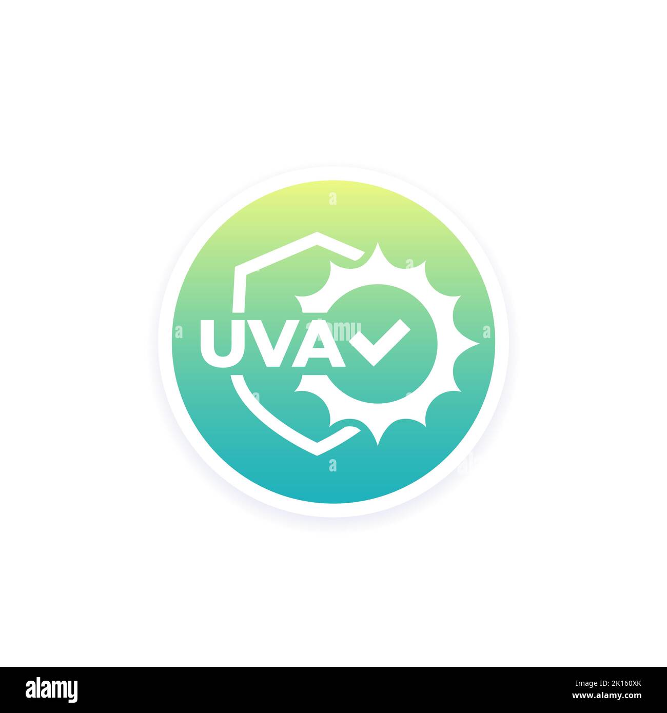 UVA protection icon with a sun, vector Stock Vector Image & Art - Alamy