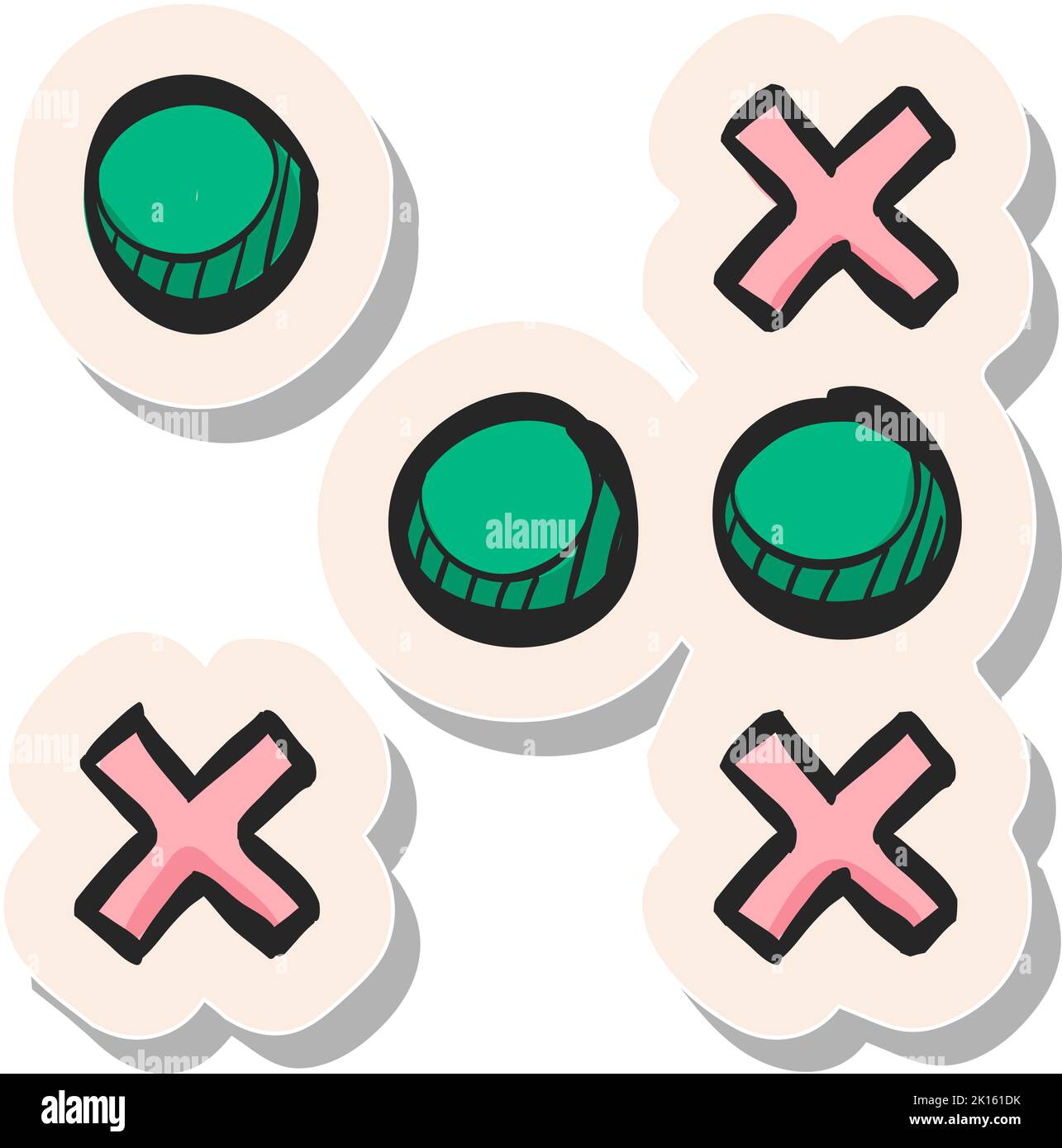 Hand drawn Strategy game icon in sticker style vector illustration ...