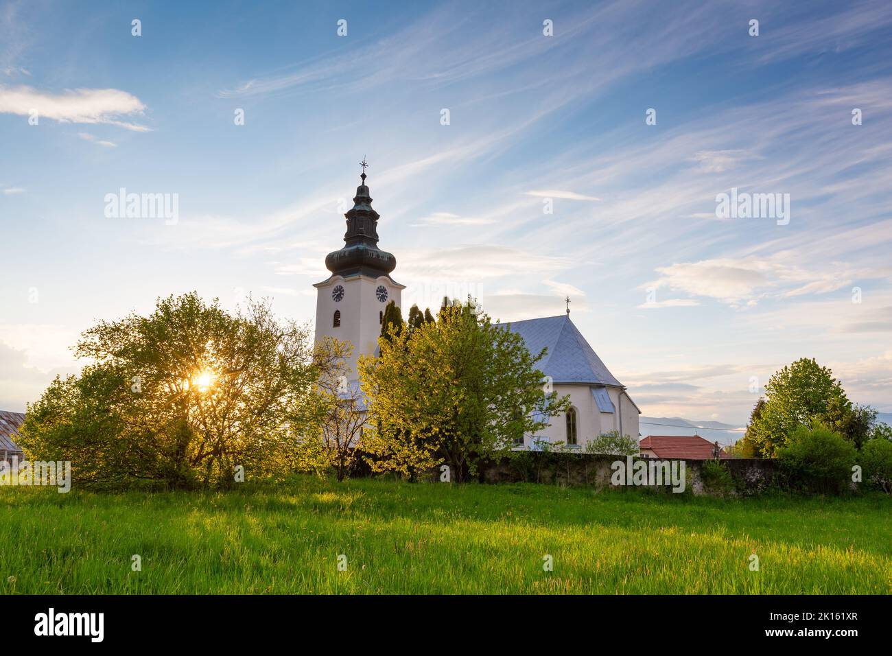 Church in Turciansky Michal village in Turiec region, Slovakia Stock ...