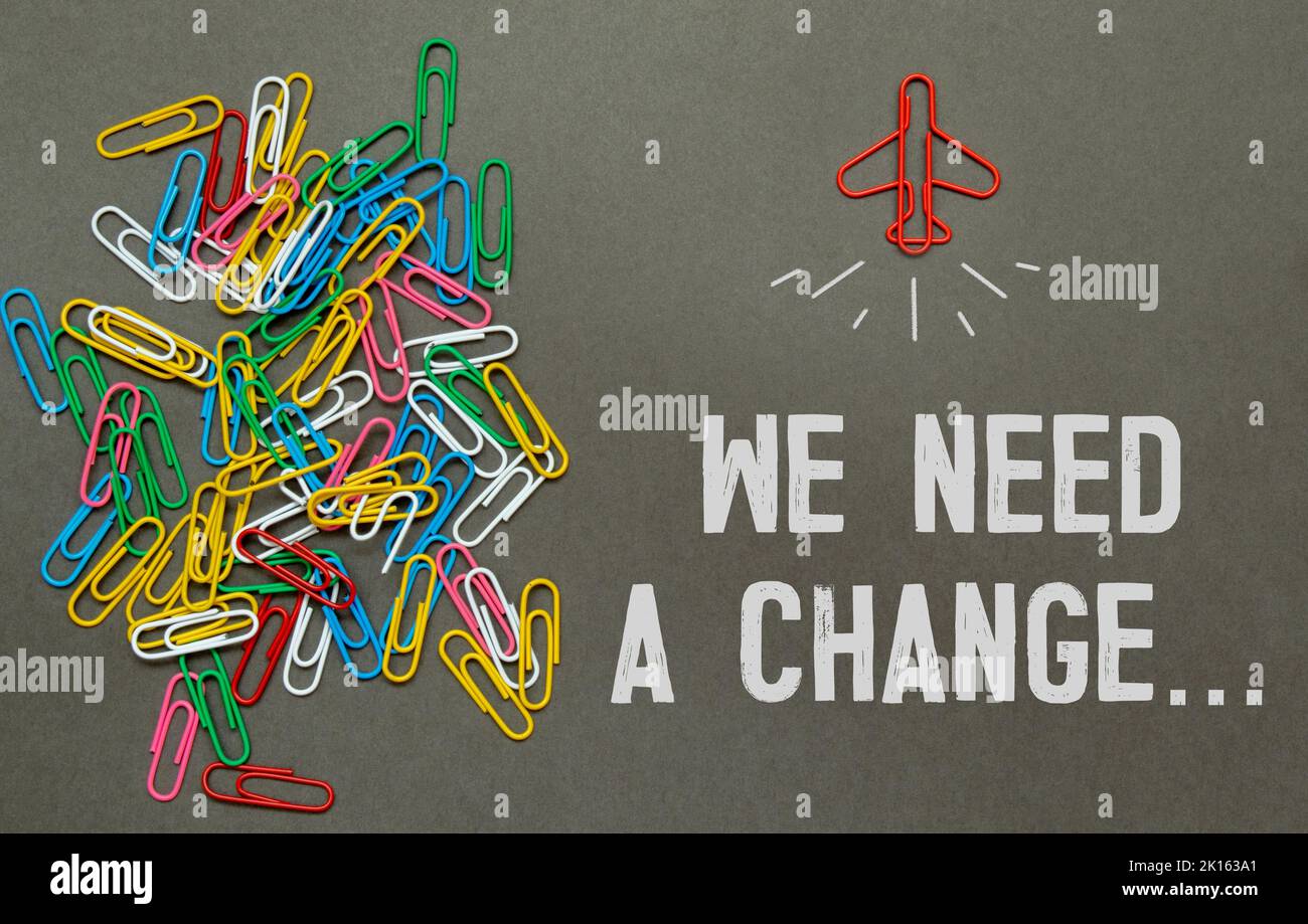 We need a change text on cardboard box. Protest against to climate ...