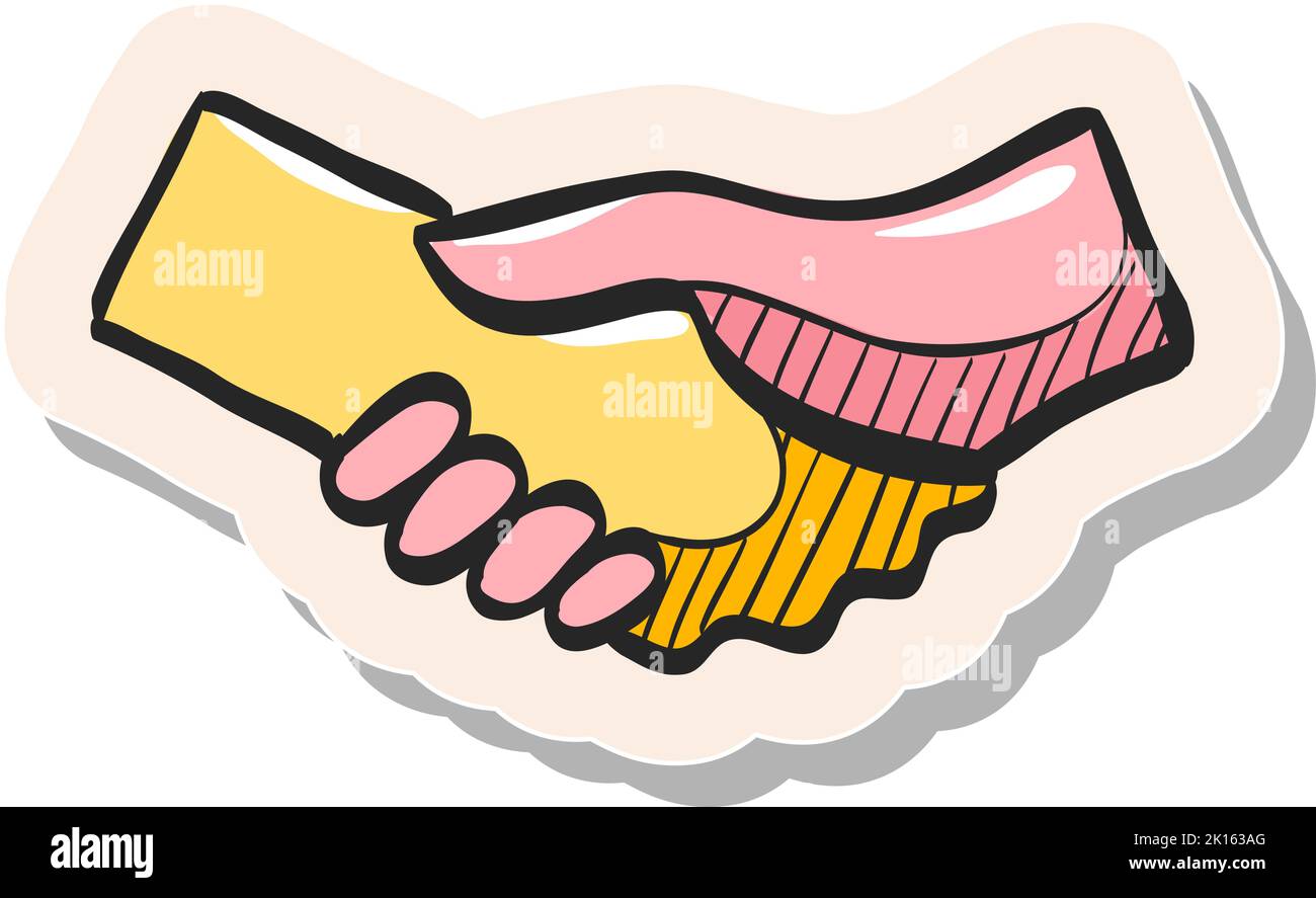 Handshake symbol in colors hi-res stock photography and images - Alamy