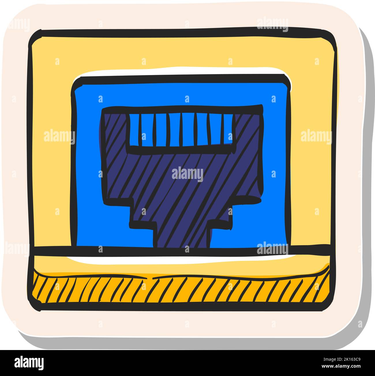 Lan cable port hand Stock Vector Images - Alamy