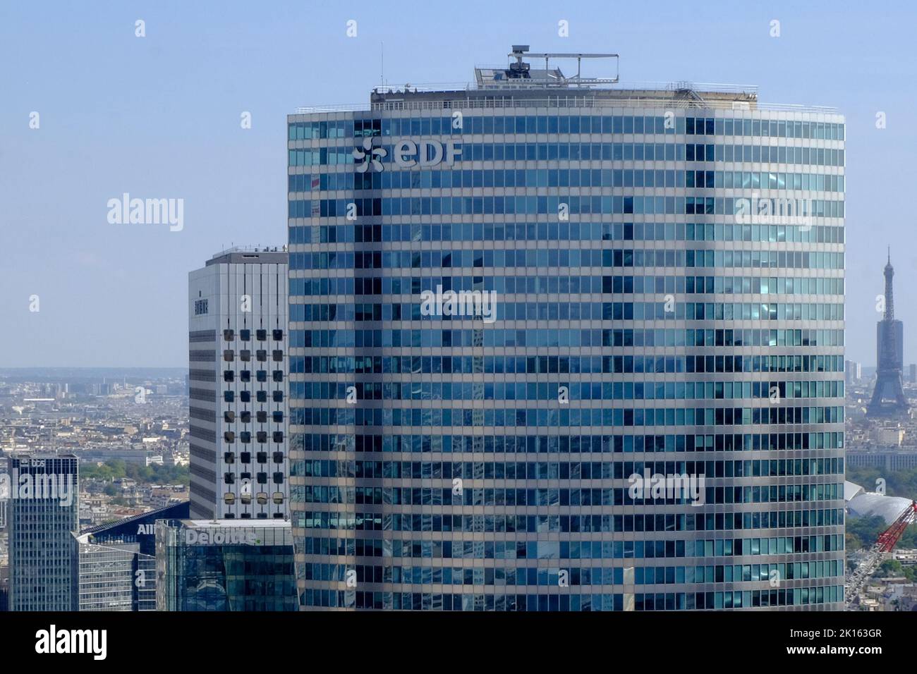 Paris, France. 29th Aug, 2022. Headquarters building of the electricity ...
