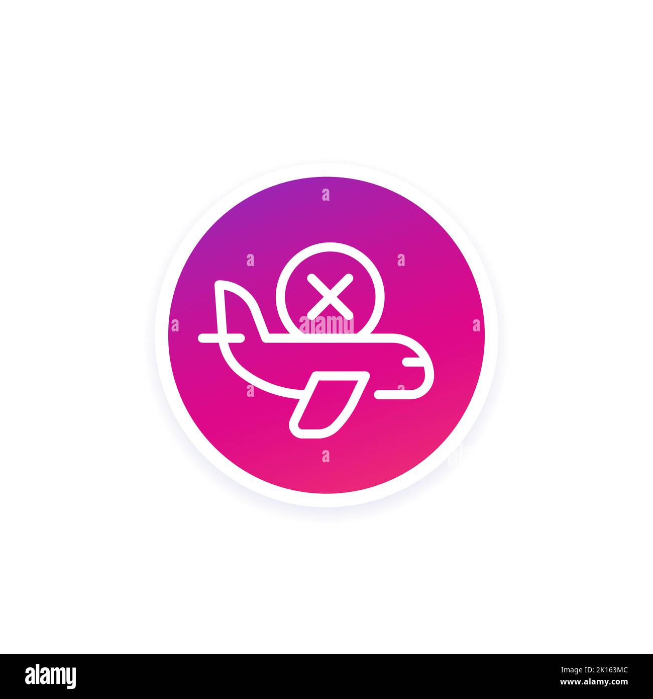 cancelled flight line icon, vector Stock Vector Image & Art - Alamy