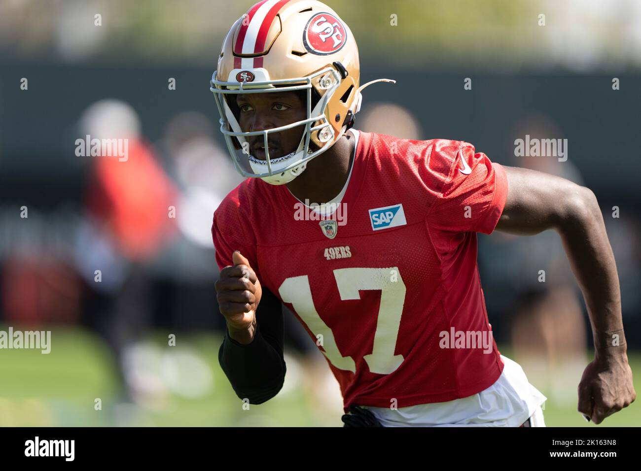 Sep 14, 2022; Santa Clara, California, USA; San Francisco 49ers wide receiver Malik Turner (17 ...