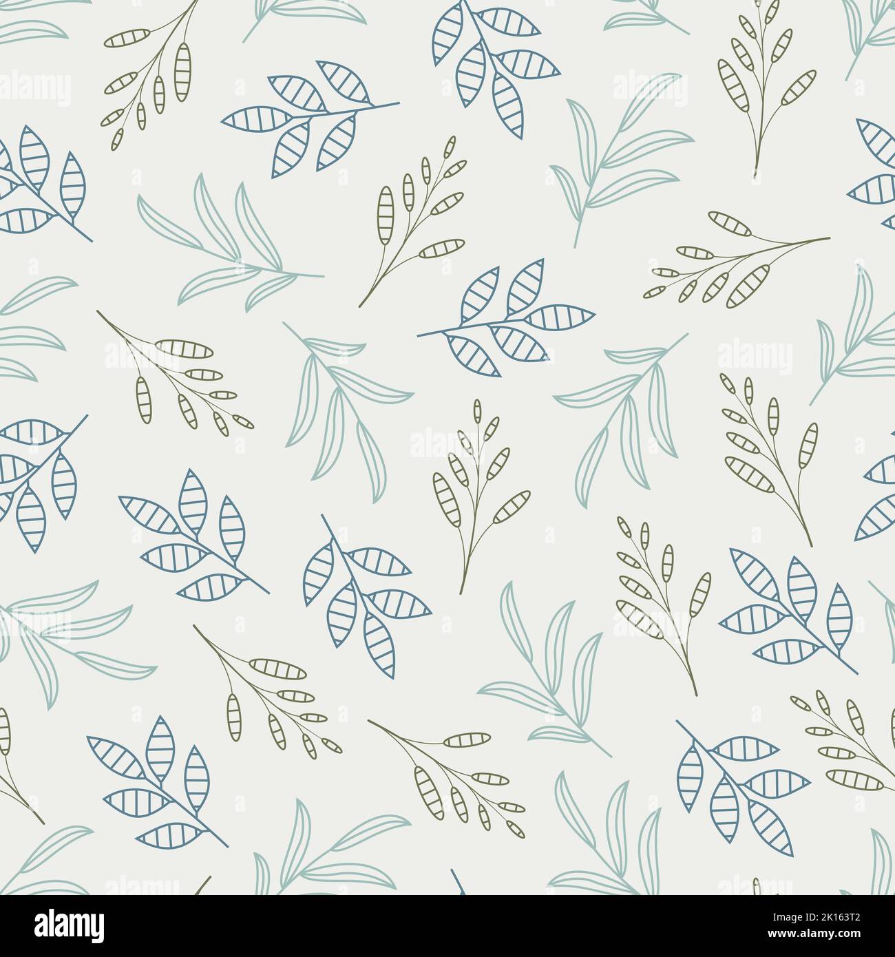 Stylish foliage seamless pattern design. Elegant repeating texture ...