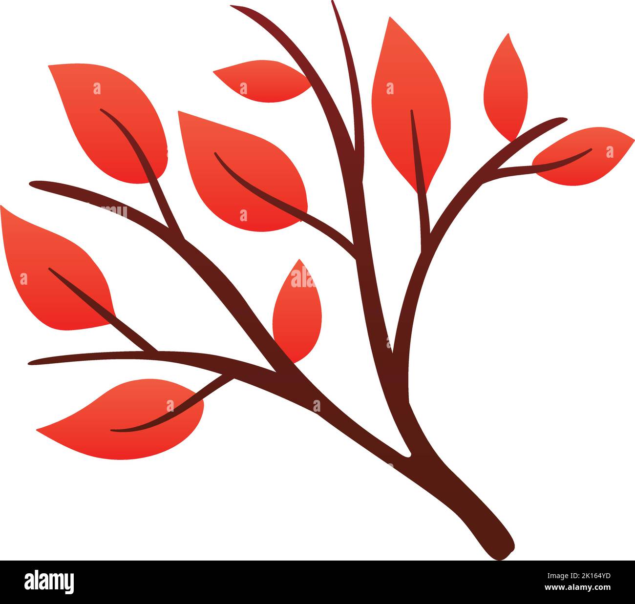 Isolated colored autumn leaf icon Vector Stock Vector Image & Art - Alamy