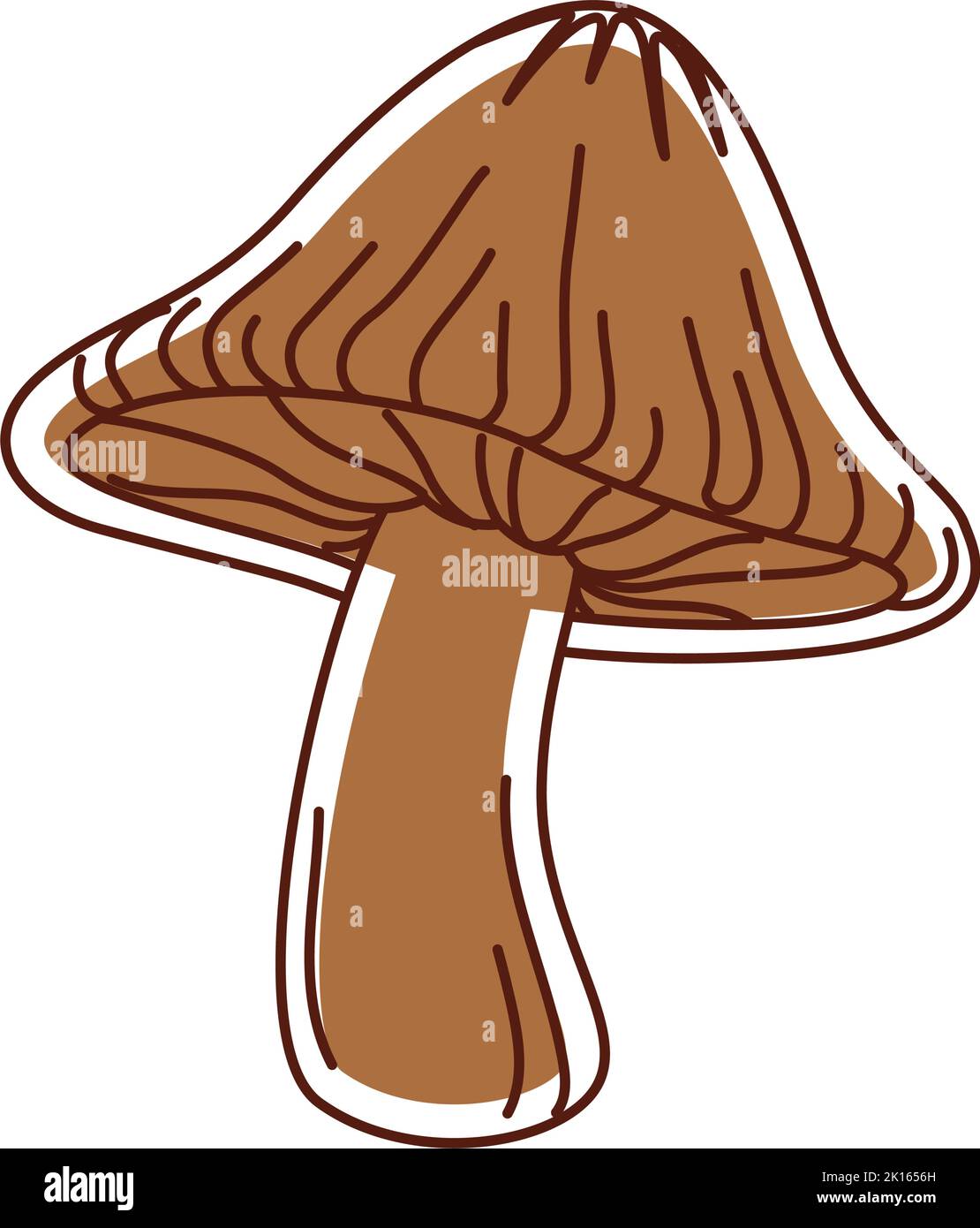 Isolated colored mushroom autumn sticker icon Vector Stock Vector Image ...