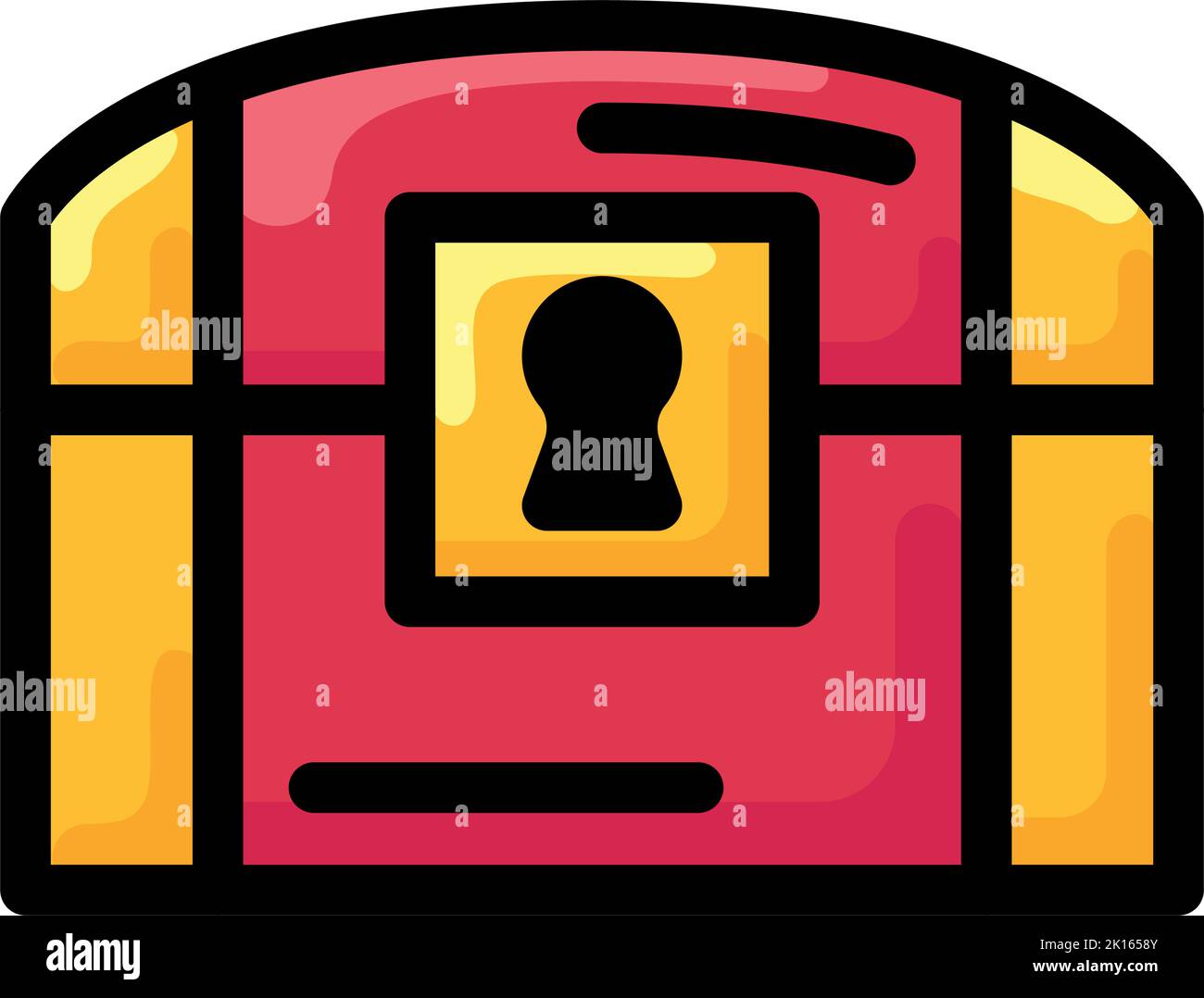 Isolated colored chest videogame icon Flat design Vector Stock Vector ...