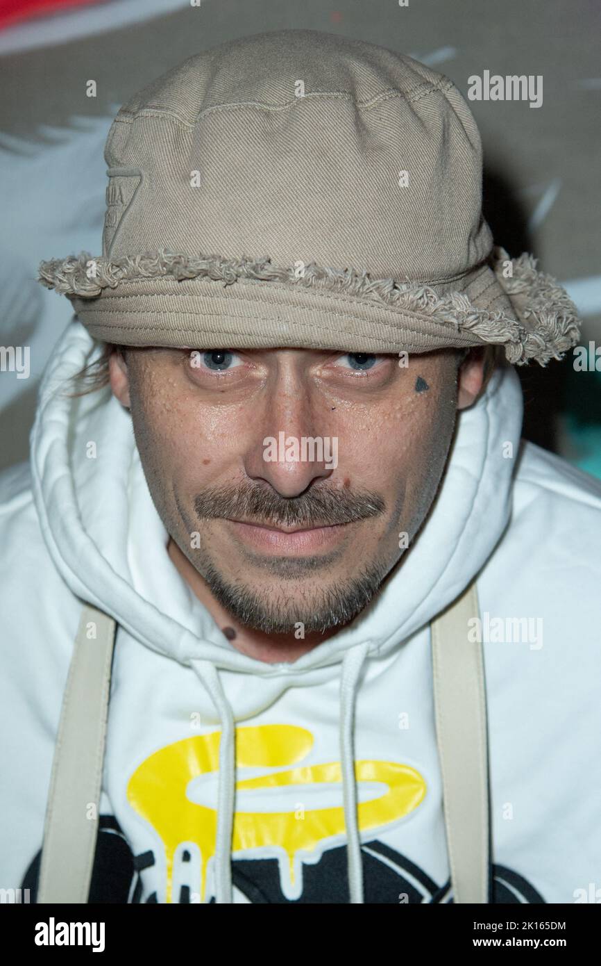 Paris, France. 15th Sep, 2022. Street artist Gary Intox attending the ...