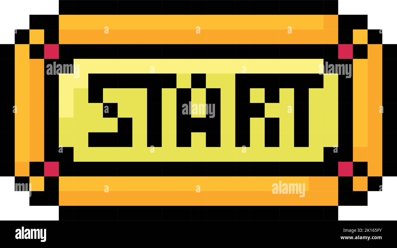 Isolated golden start poster videogame icon Pixelated style Vector ...