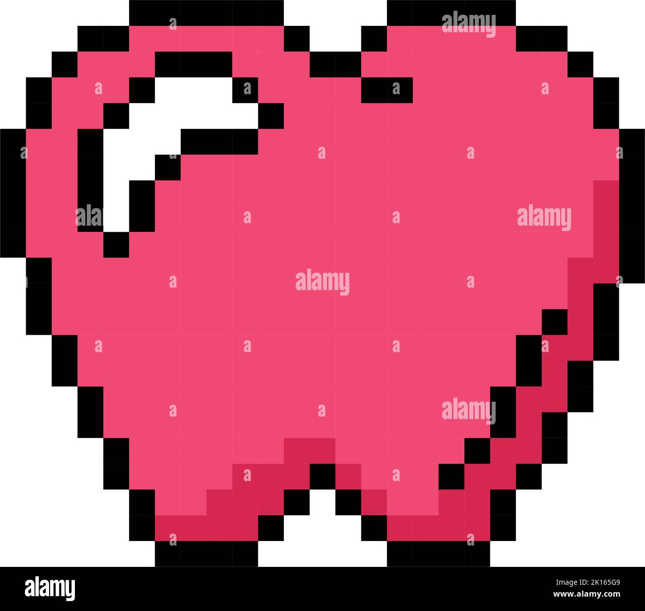 Isolated red apple videogame icon Pixelated style Vector Stock Vector ...