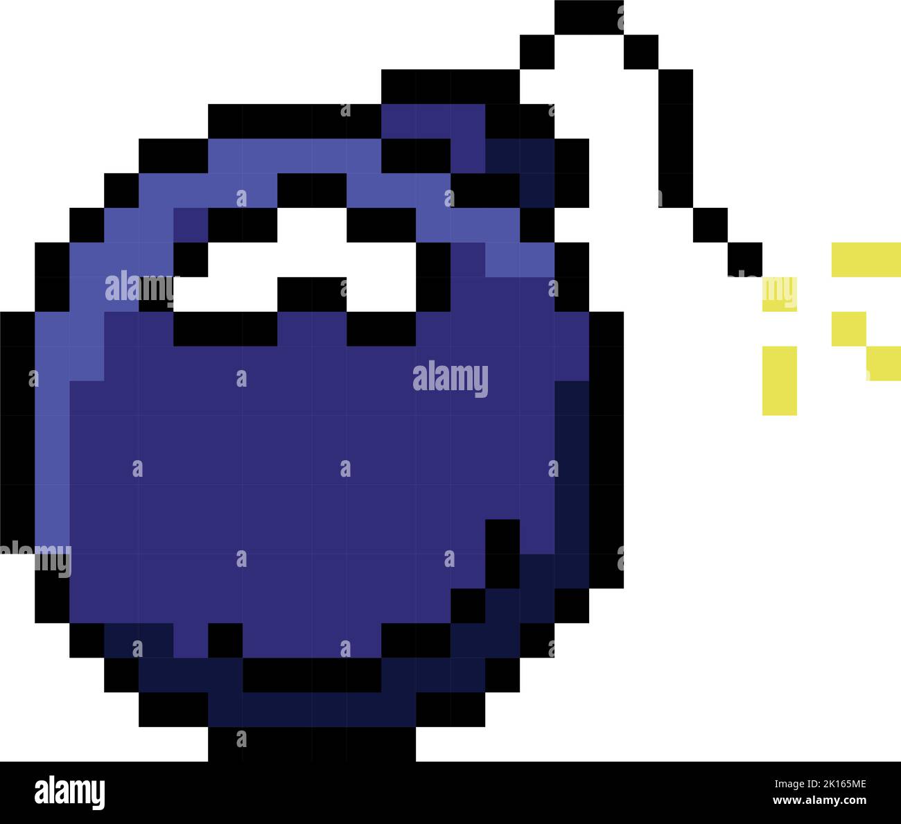 Isolated colored bomb videogame icon Pixelated style Vector Stock ...