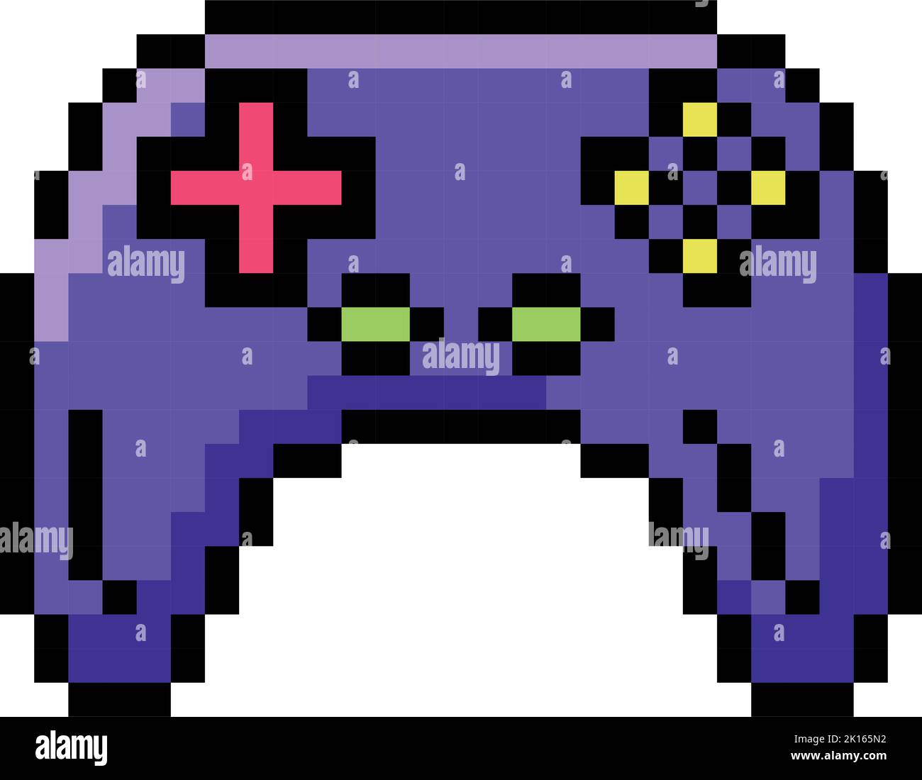 Isolated colored joystick videogame icon Pixelated style Vector Stock ...
