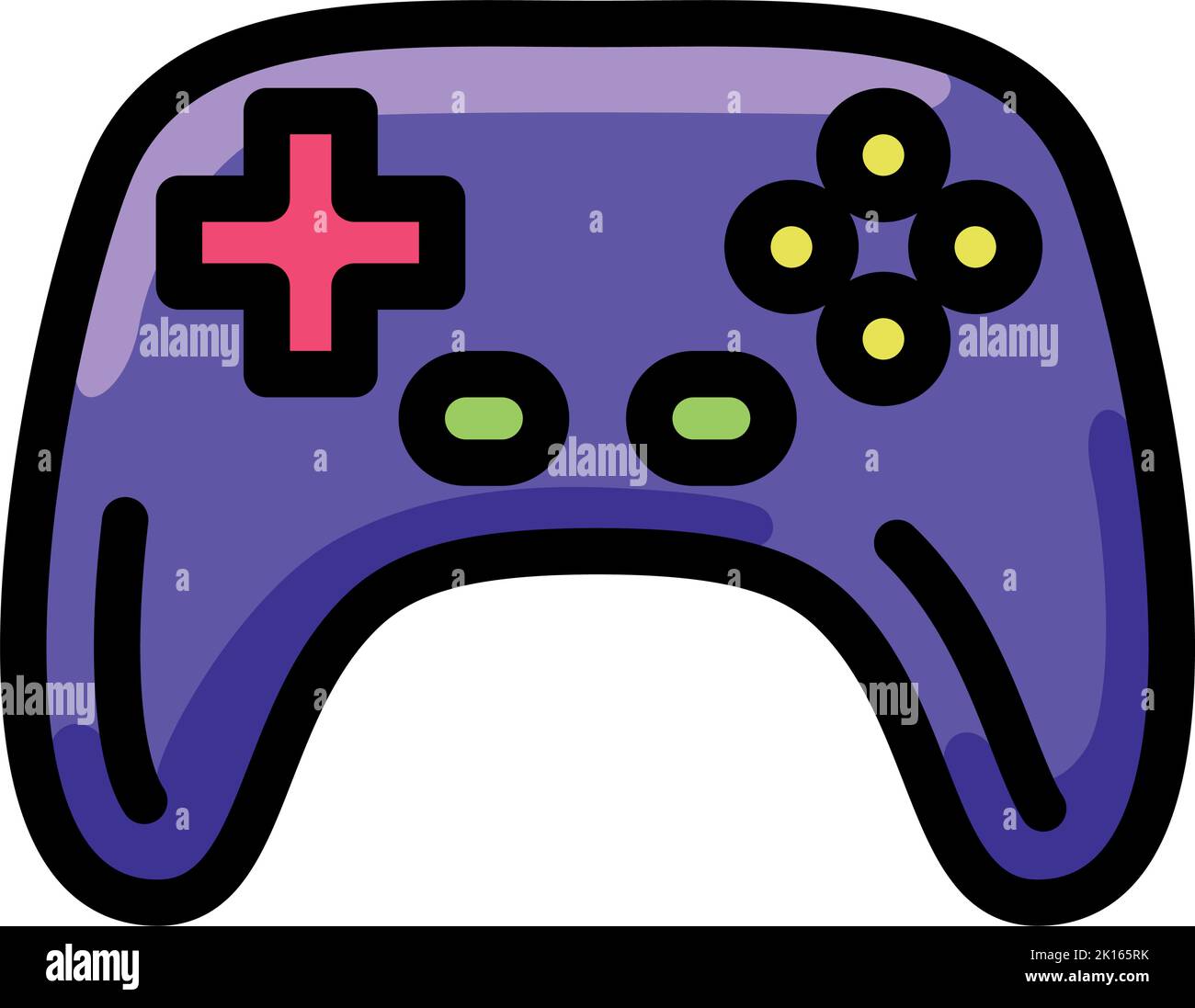 Isolated colored joystick videogame icon Flat design Vector Stock ...