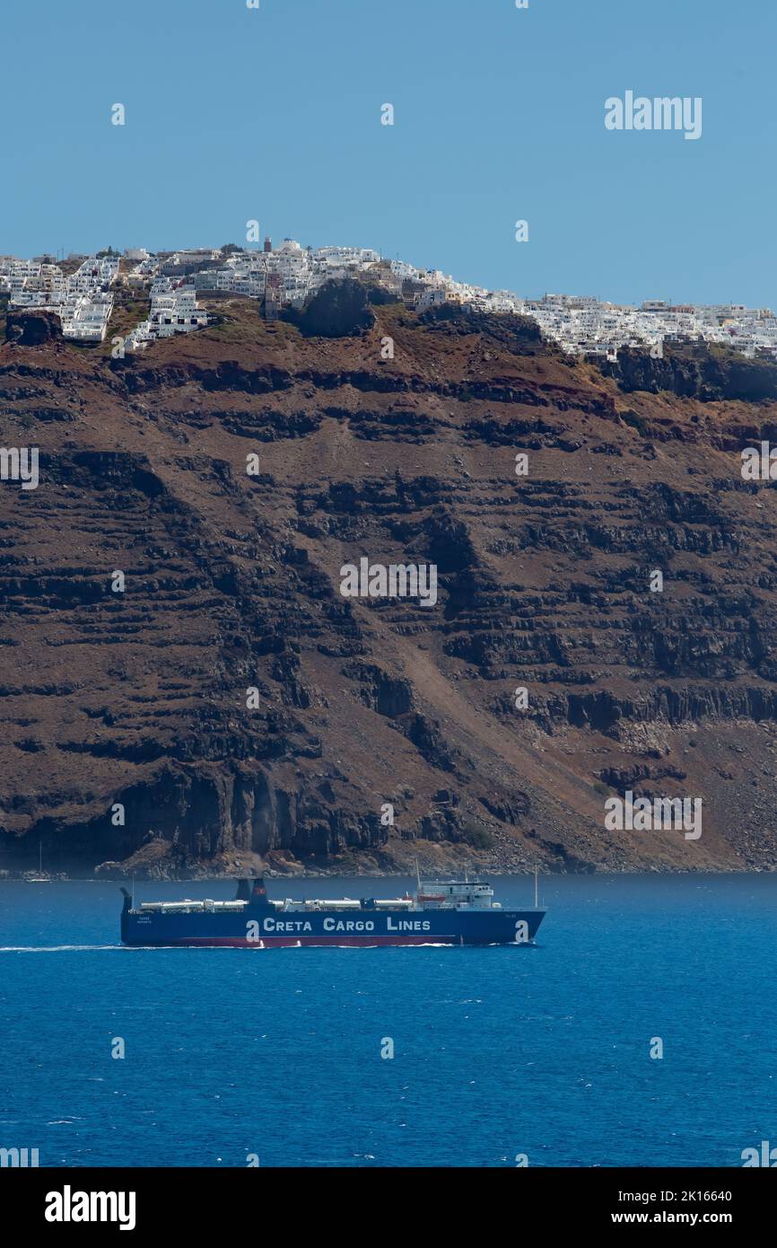 Santorini Greece cliffs & caldera bay Greek islands cruise - Royal ...