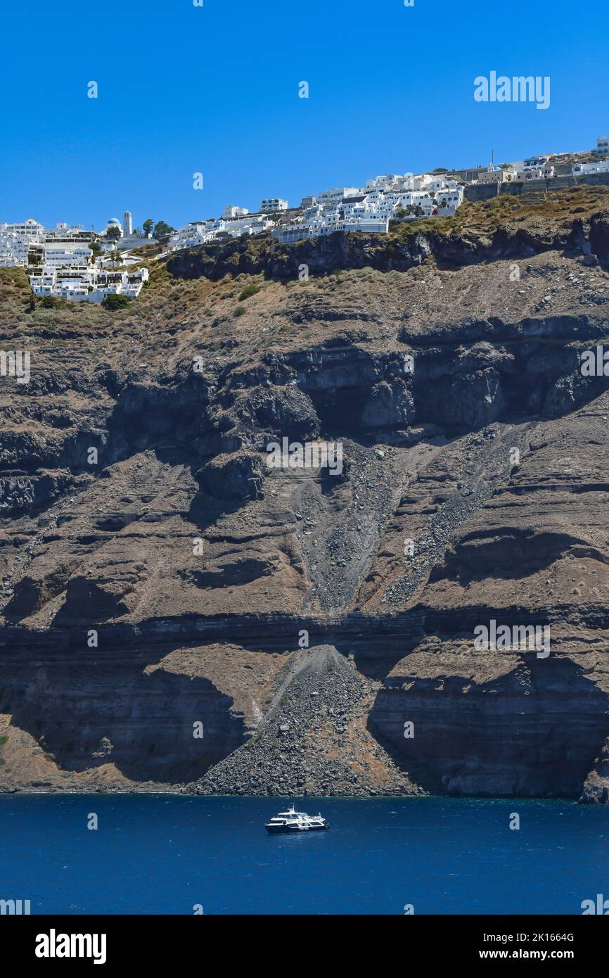 Santorini Greece cliffs & caldera bay Greek islands cruise - Royal ...