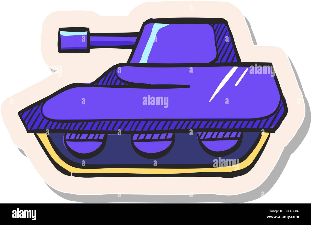 Hand drawn tank icon Cut Out Stock Images & Pictures - Alamy