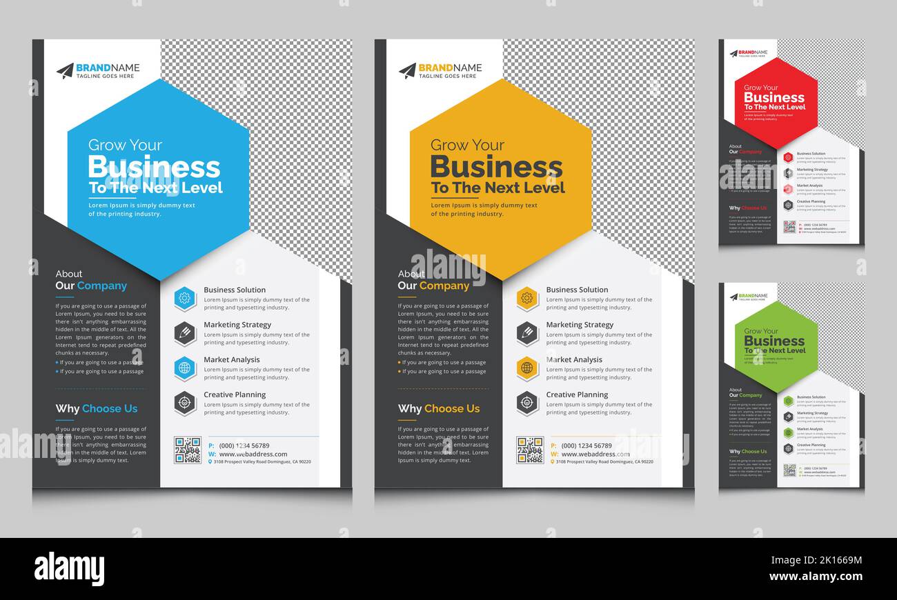 A minimalistic design of a simple corporate business flyer template ...
