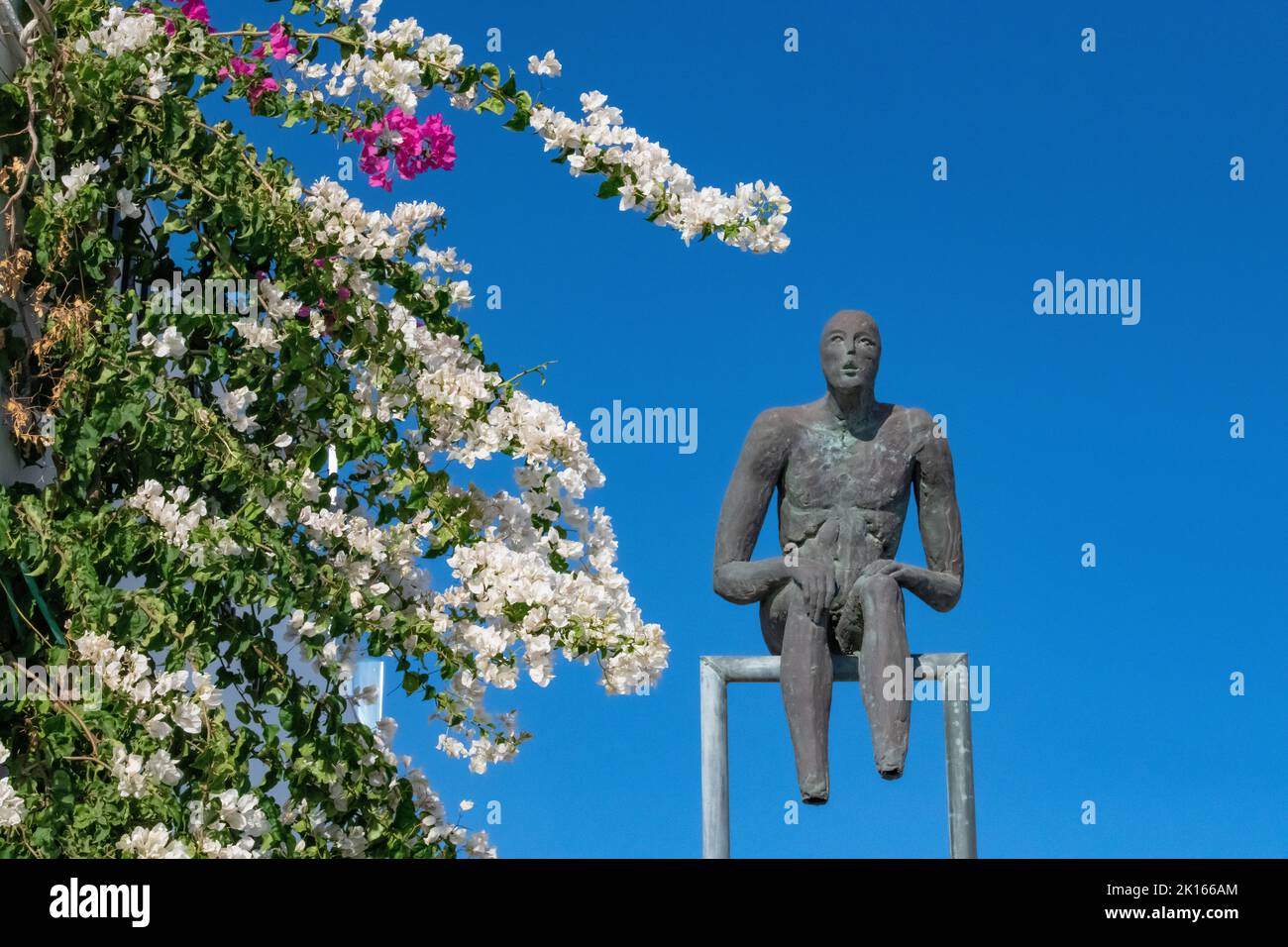 Santorini Greece Fira statue Greek islands cruise - Royal Caribbean ...