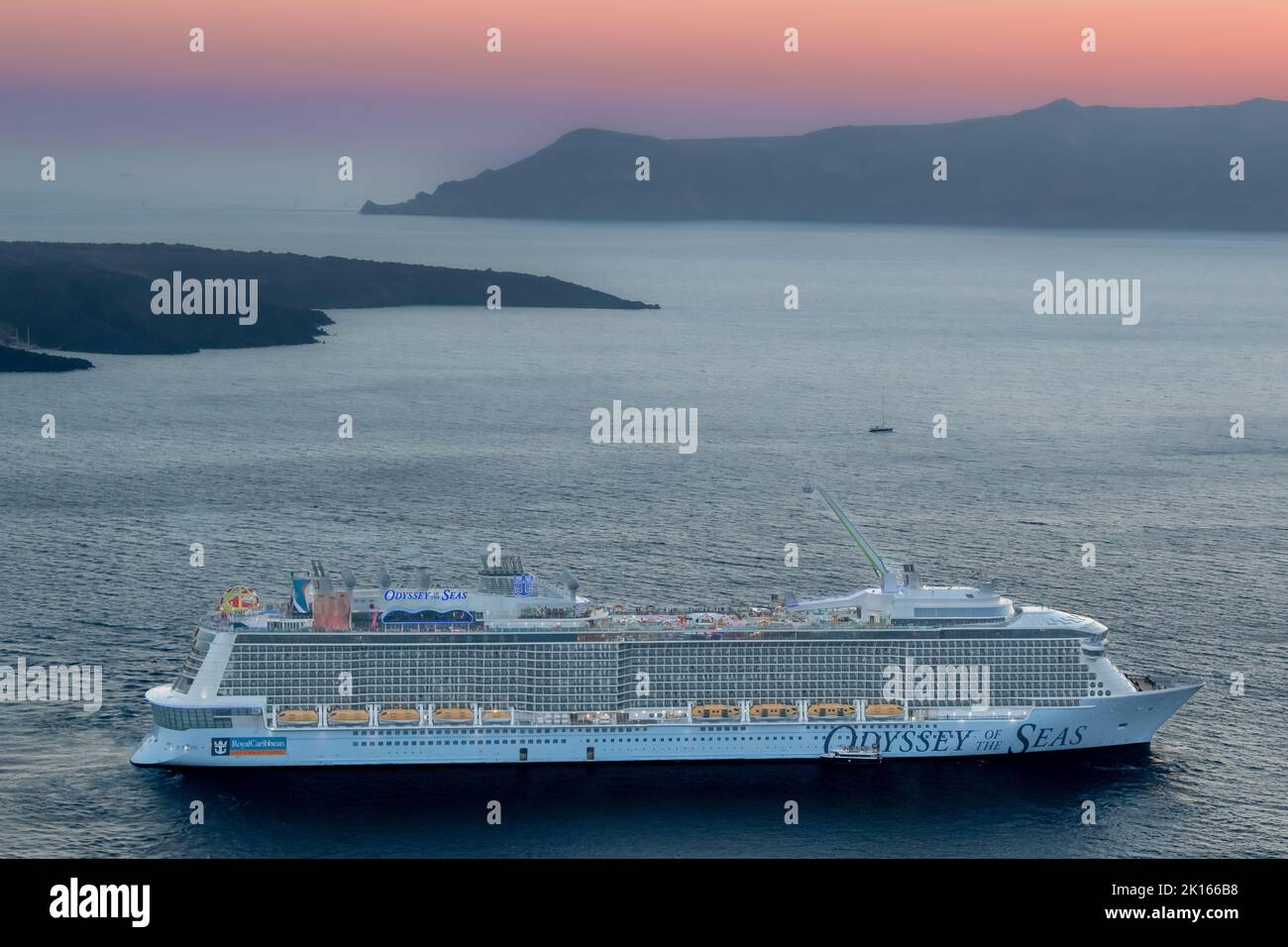 Santorini Greece sunset Fira horizontal - Royal Caribbean cruise ship ...