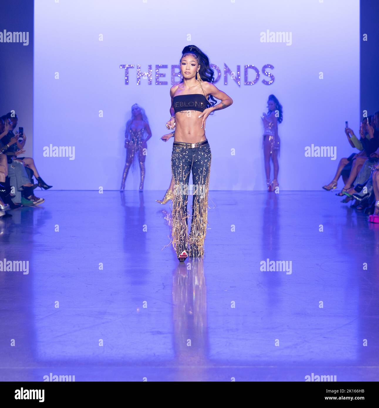 New York, NY - September 14, 2022: Model walks runway for Spring/Summer ...