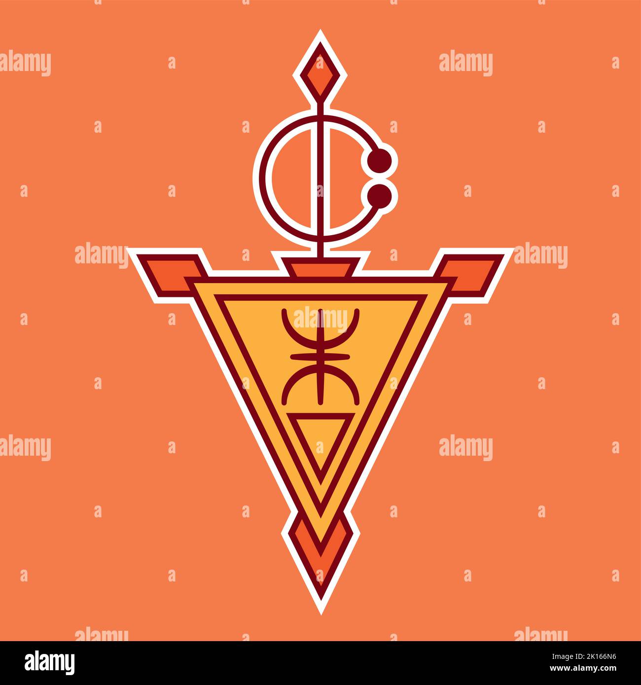 Vector Illustration Of Tazerzit. The Berber Jewelery Symbol. Amazigh ...