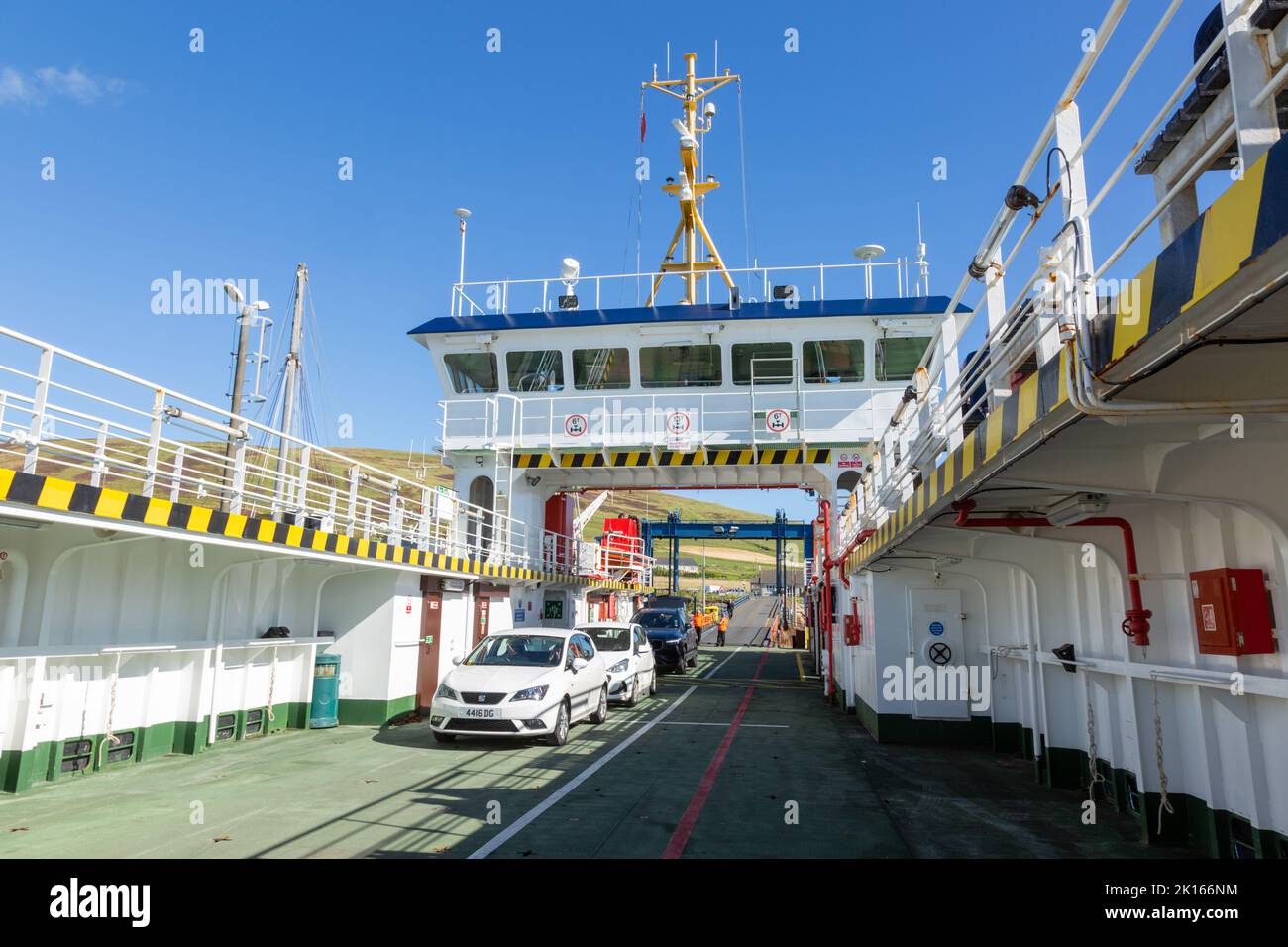 Vehicle and passenger ferry from Houton to Hoy, Orkney, Scotland, uk ...