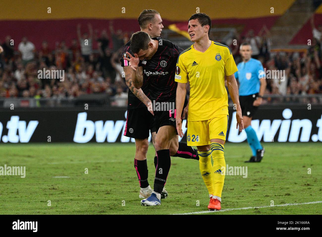 Rome, Italy. 15th Sep, 2022. Andrea Belotti (AS Roma) celebrates after ...