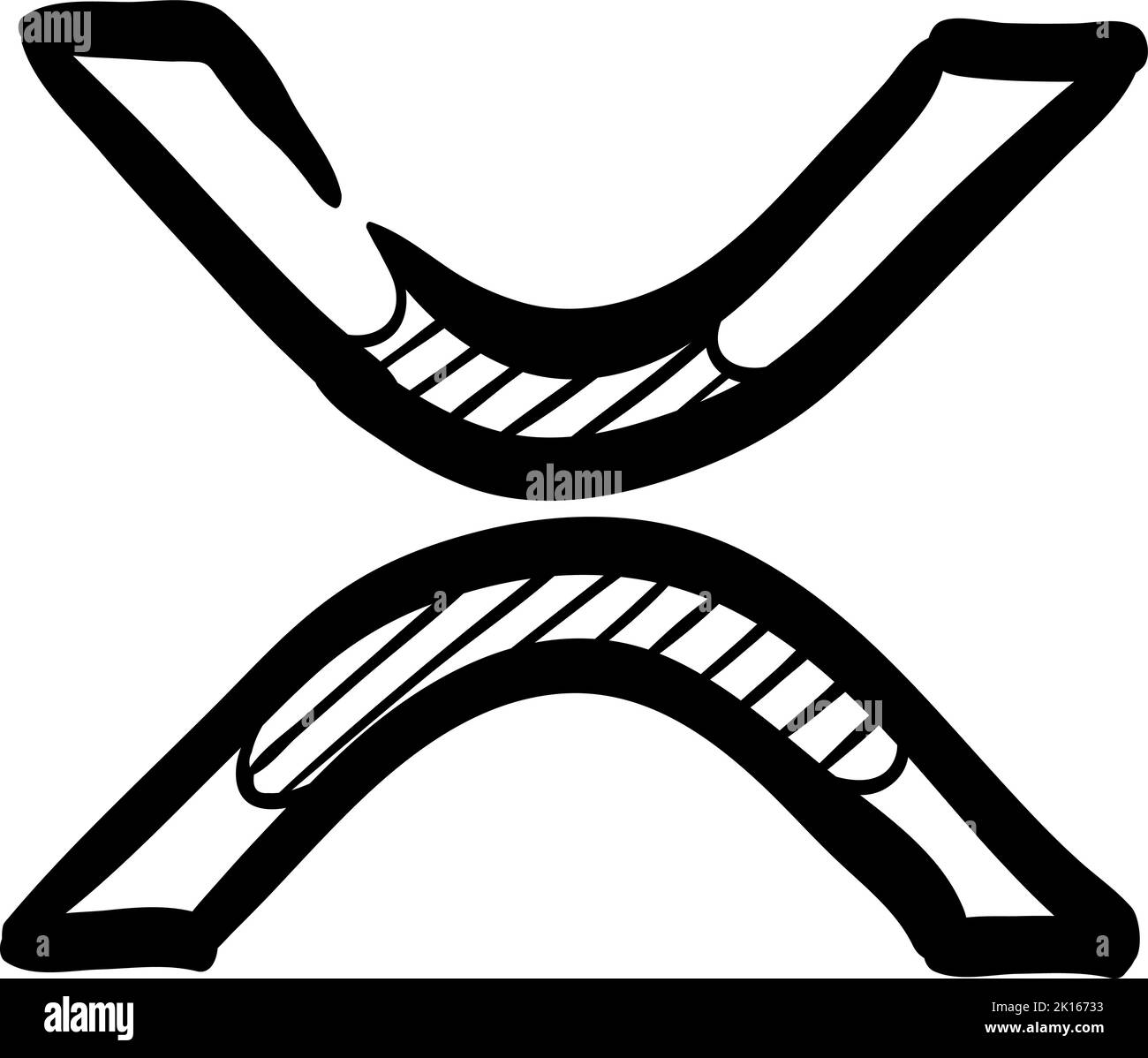 hand drawn vector illustration of Ripple cryptocurrency symbol Stock ...