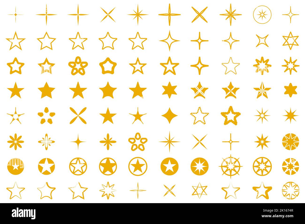 Star icon set. Modern simple stars collection. Vector illustration Stock Vector Image & Art - Alamy