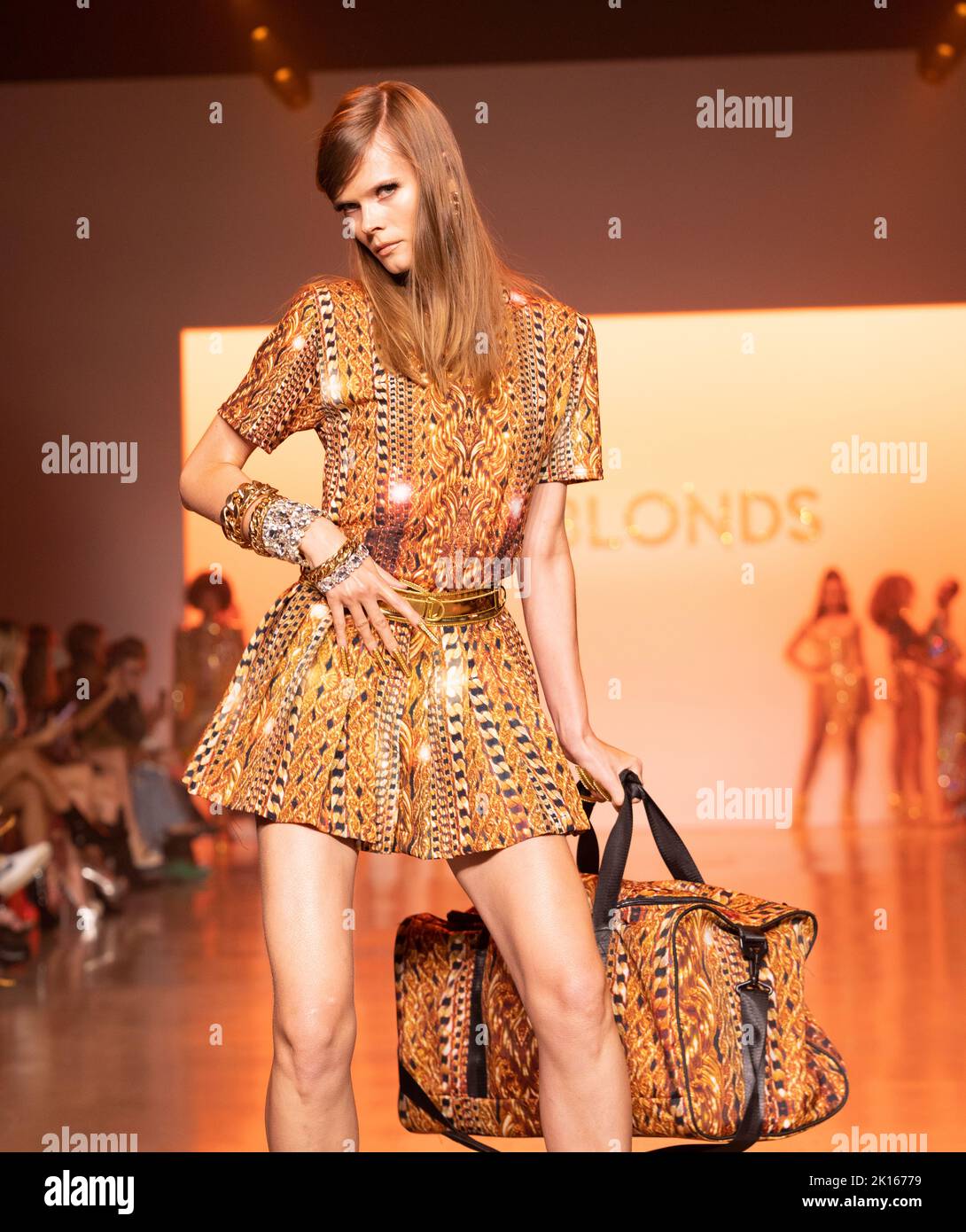 New York, NY - September 14, 2022: Model walks runway for Spring/Summer ...