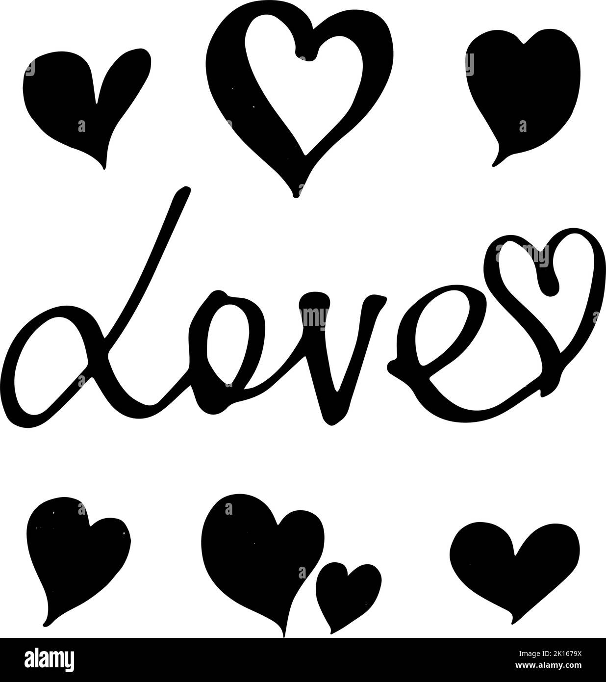 Love word in pink Black and White Stock Photos & Images - Alamy