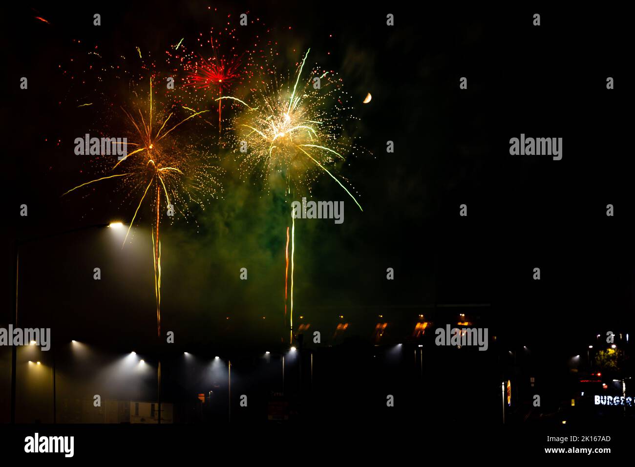 Fireworks Display on Bonfire Night Stock Photo - Alamy