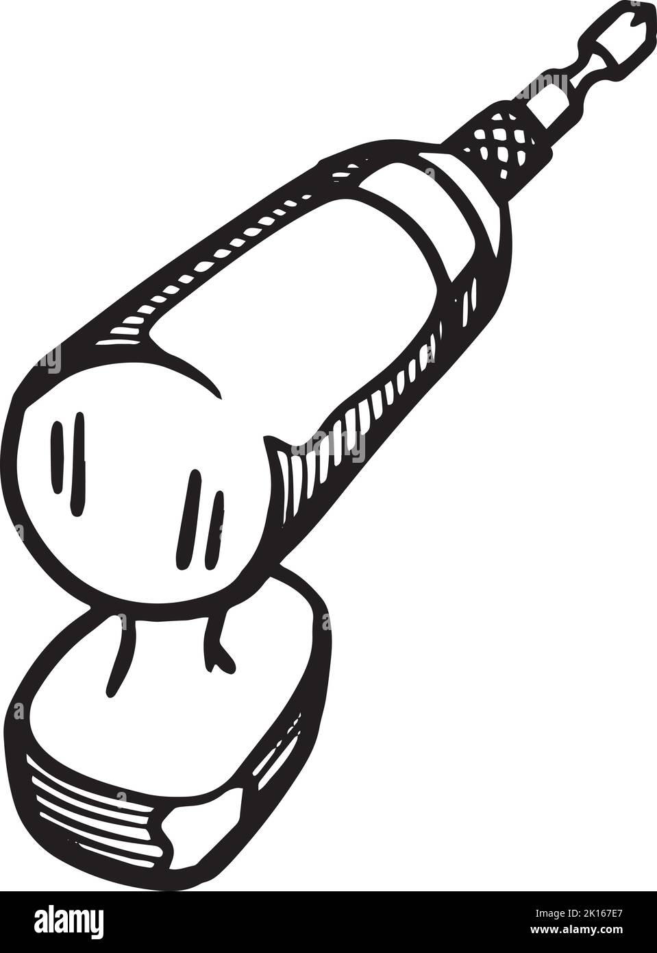 Electric impact driver icon. Hand drawn vector illustration ...