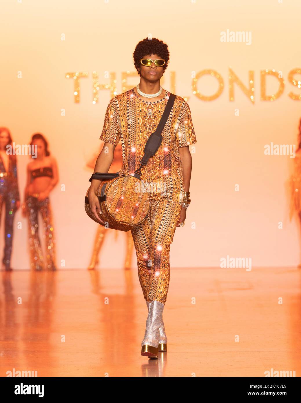 New York, NY - September 14, 2022: Model walks runway for Spring/Summer ...