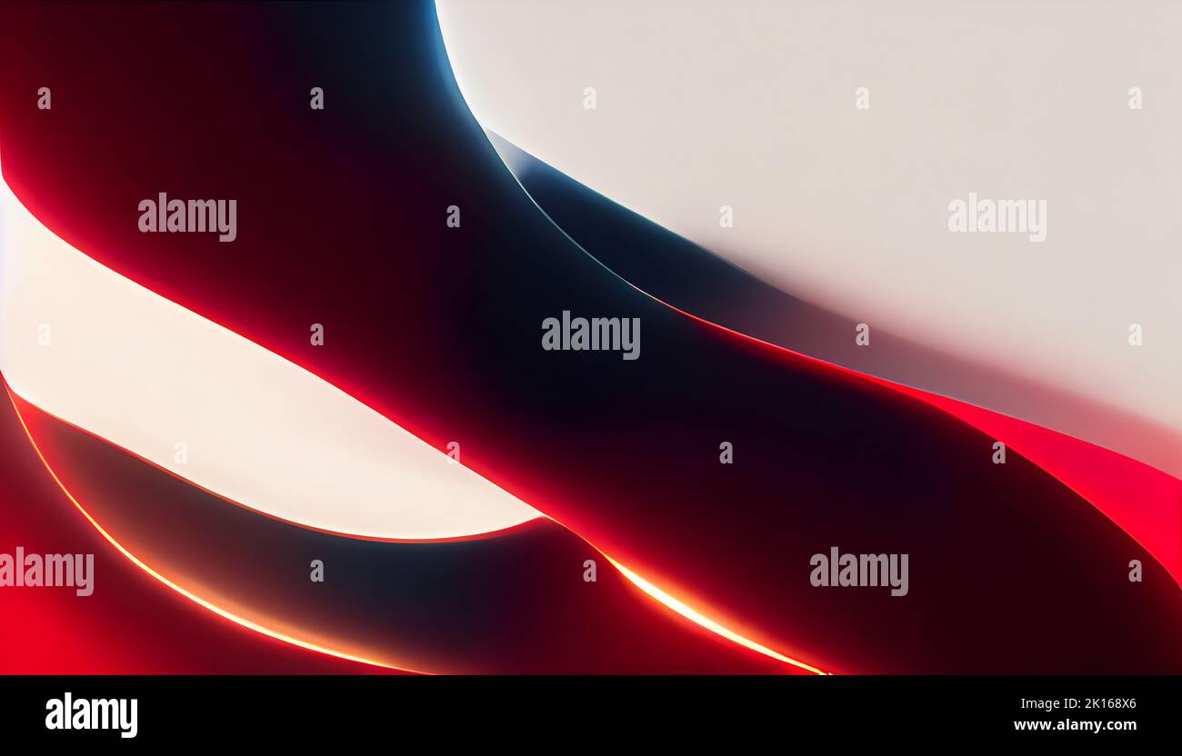 Abstract crimson and white waves background. Subtle gradient, flow ...